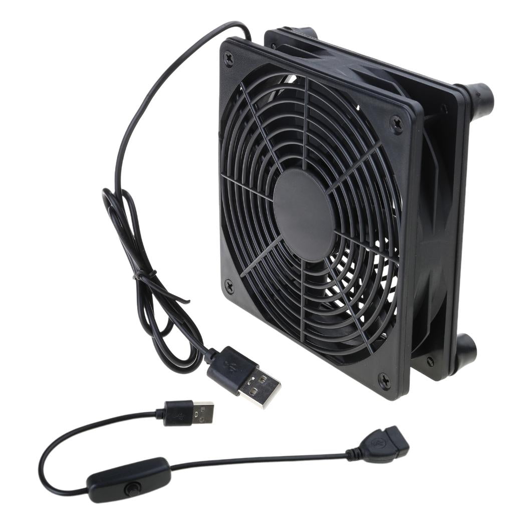 SIEYIO Efficient 120mm USB Fan with Stand for Cooling Routers, Networks ...
