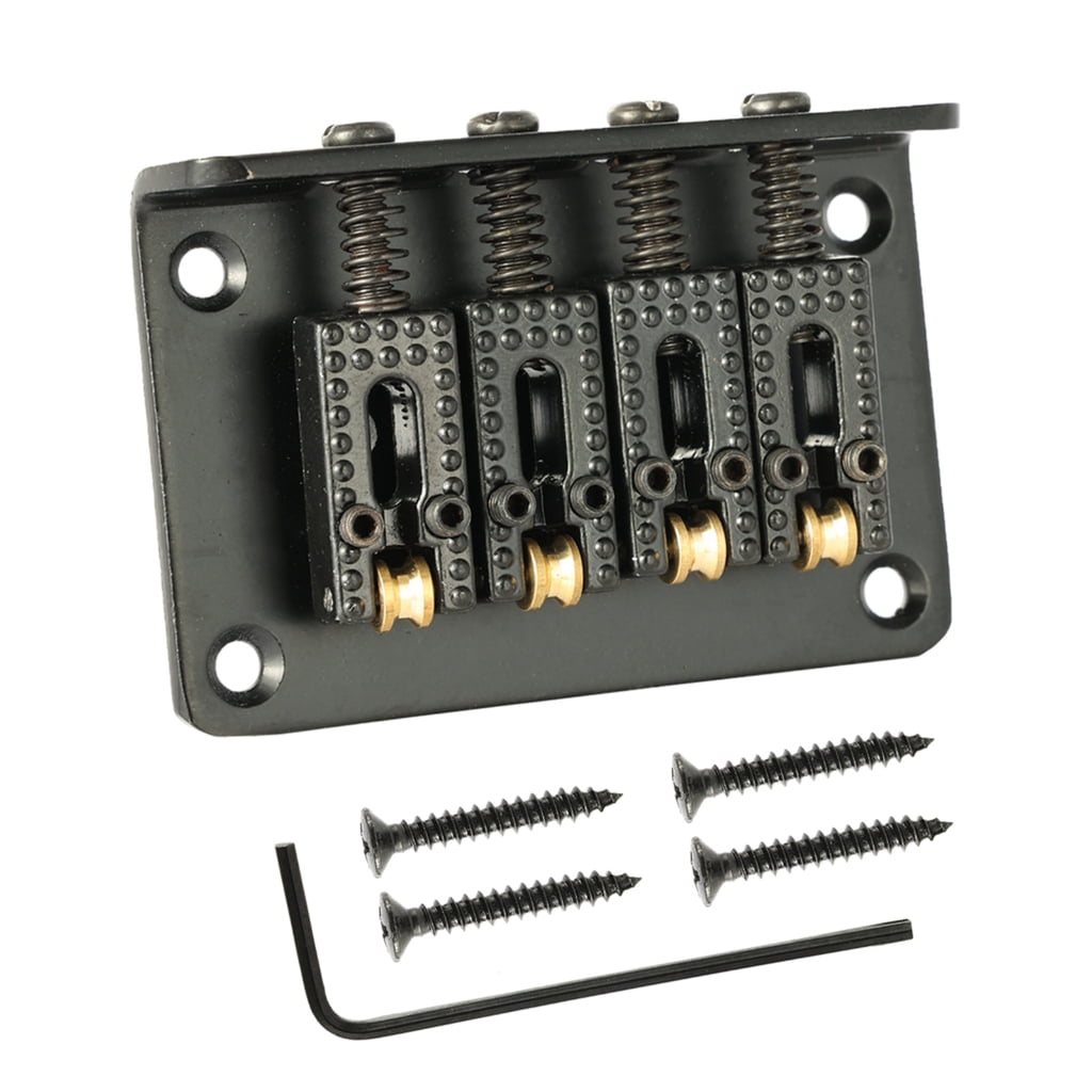 SIEYIO Electric Guitar Fixed Bridge, Zinc Alloy 4 String Guitar Bridge ...