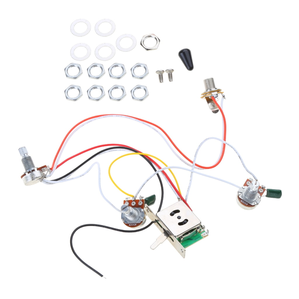 SIEYIO Electric Guitar Wiring Harness Prewired Kits 3 Way Toggle Switch ...