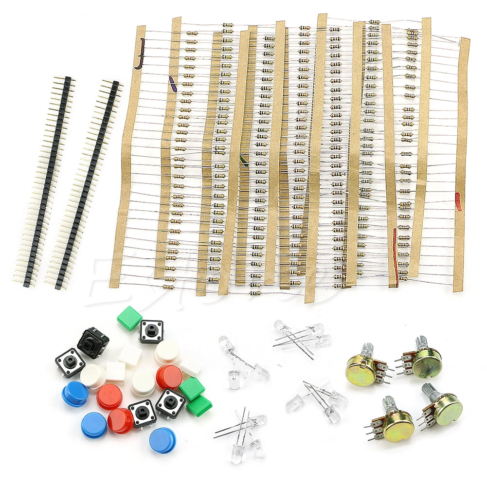 SIEYIO Electronic Parts Pack Kit For Component Resistors Switch Button ...