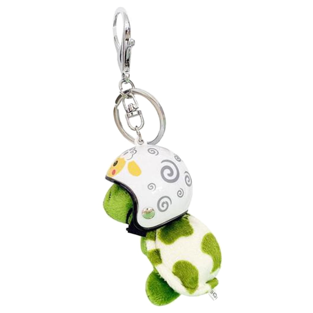 SIEYIO Fashion Lovely Plush Helmet Turtle Keyholder Cute Keychain Bag ...