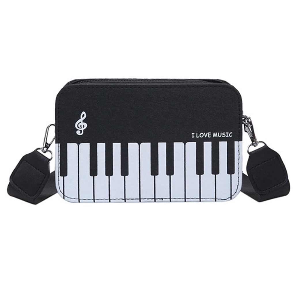 SIEYIO Fashionable Piano Note Shoulder Purse PU Crossbody Bag Casual ...