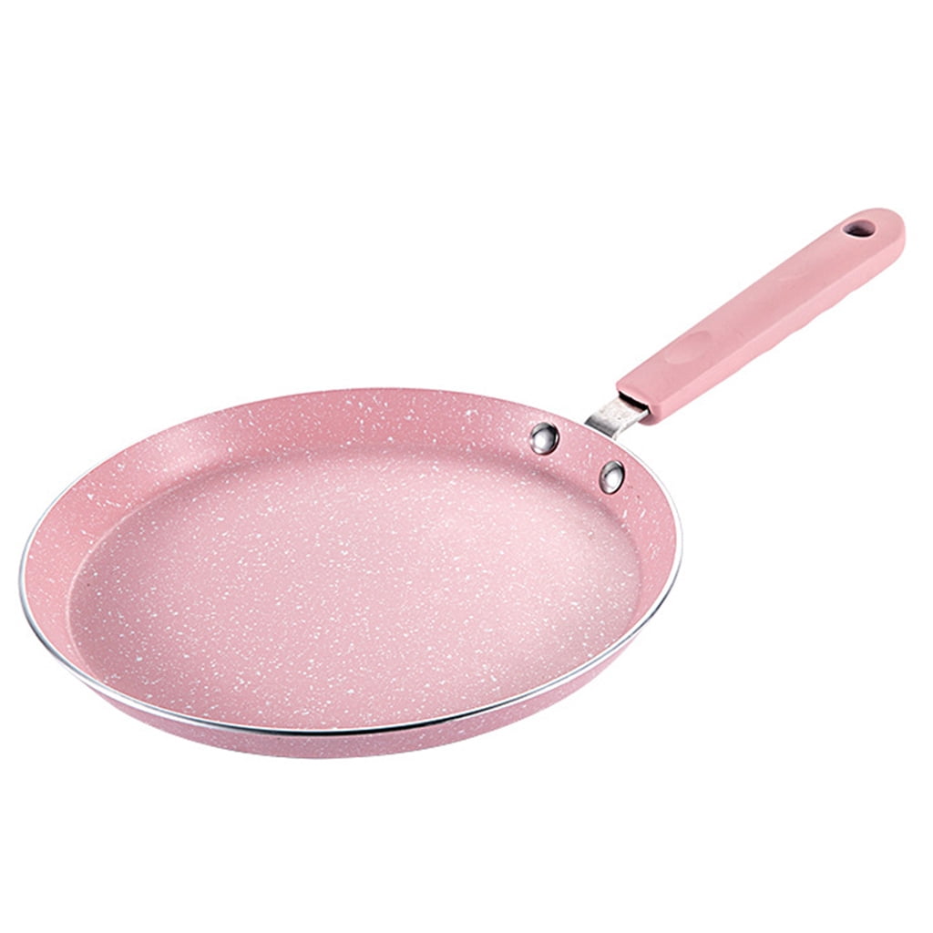 SIEYIO Flat Bottom Pan Pink Non-Stick Pot for Gas Stoves and Cooker Use ...