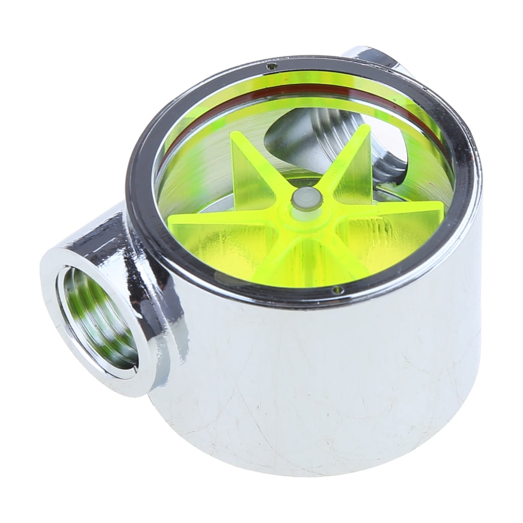 SIEYIO Flow Meter Water Cooling Flow Indicator Meter copper chromed 2 ...