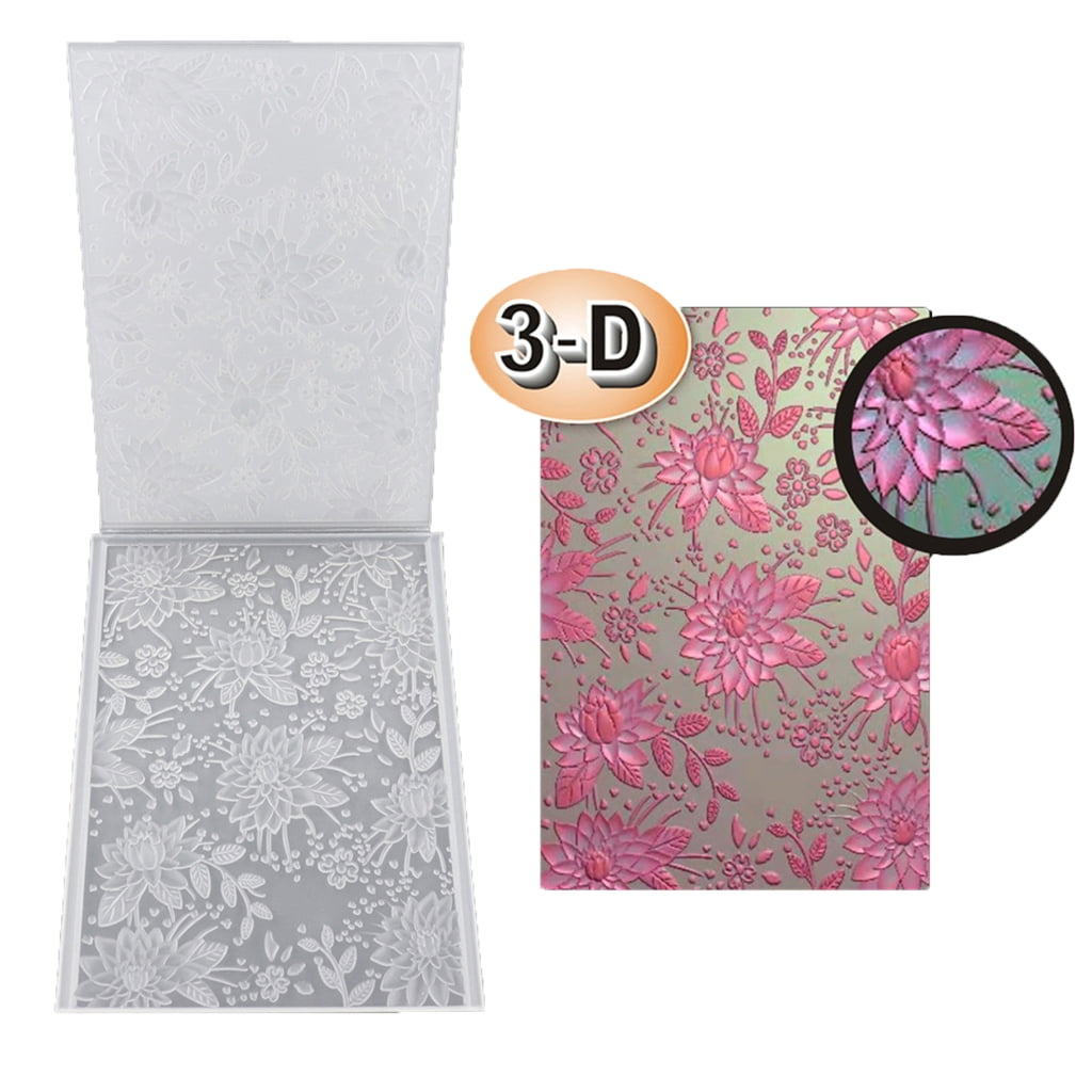 SIEYIO Flower Embossing Template 3D Embossed Folder Stencil Card Making ...