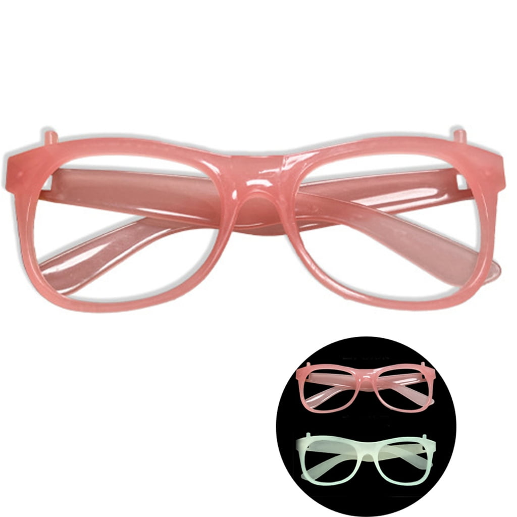 SIEYIO Fluorescent Glasses Frame with Fluorescent Light Cool Glowing ...