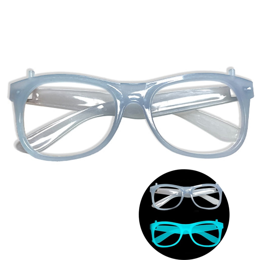 SIEYIO Fluorescent Glasses Frame with Fluorescent Light Cool Glowing ...