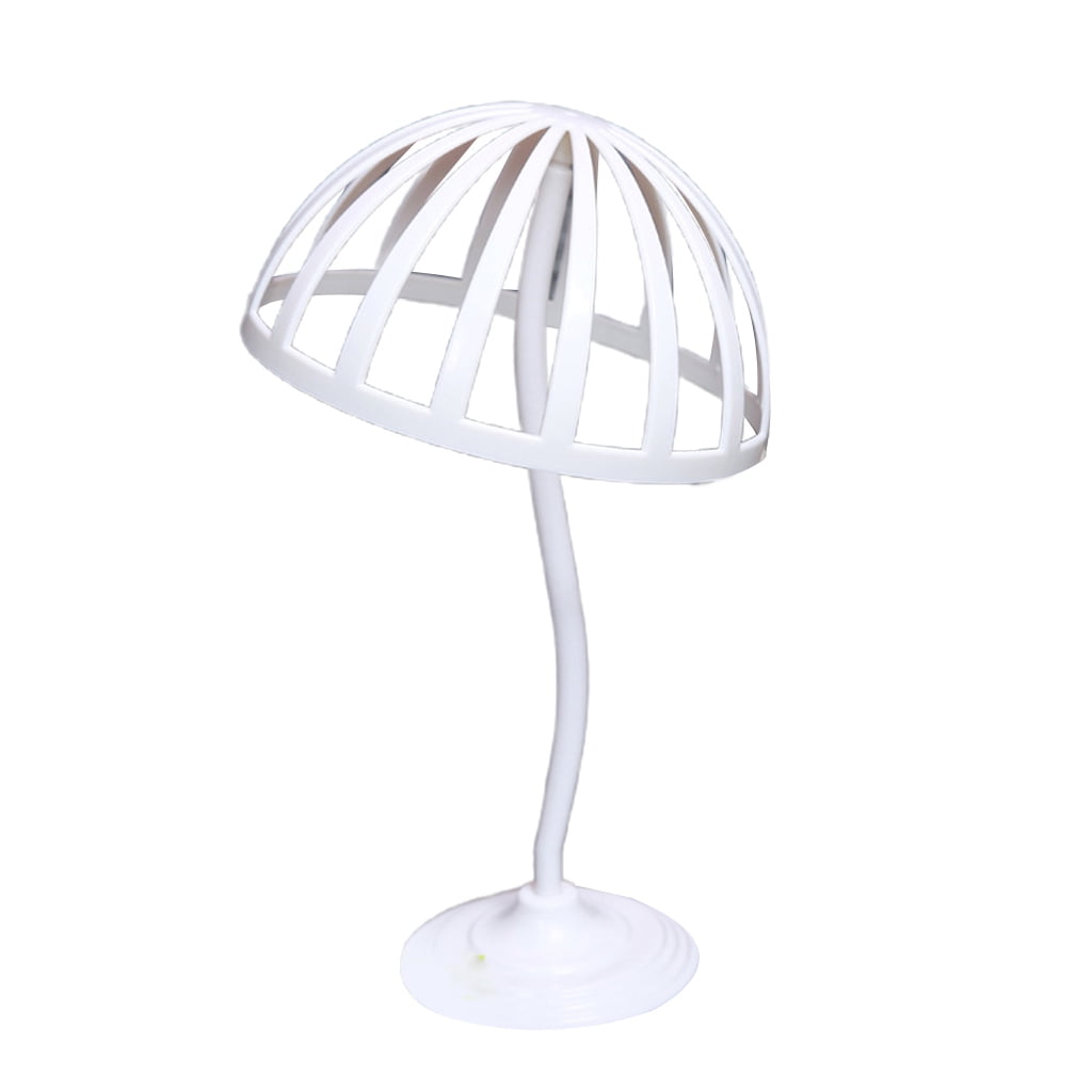 SIEYIO Freestanding Wigs Hat Storage Display Holder Rack Dryer Stand ...