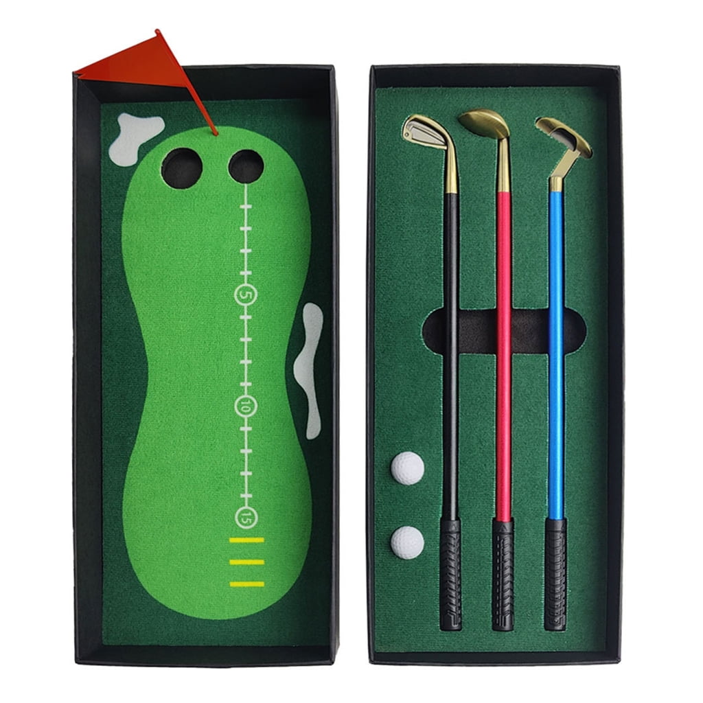 SIEYIO Golf Pen Gift Set Desktop Golf Pen Desk Sports Game Golf Model ...