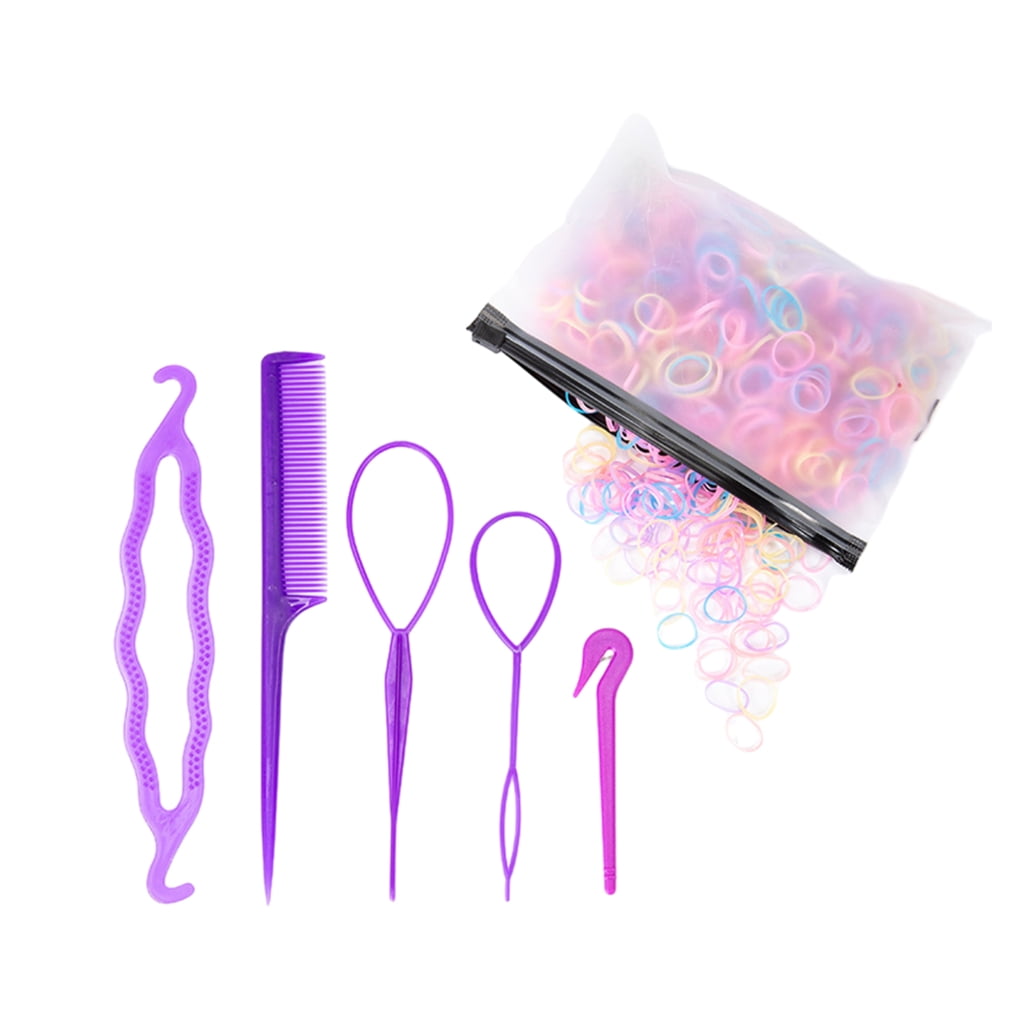 SIEYIO Hair Loop Styling Tools Set Rat Tail Combs Ponytail Hair Tool ...