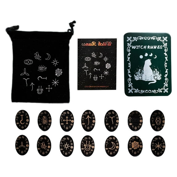 SIEYIO Handmade Wood Runes Divinations Props Board Game Family Nordics ...