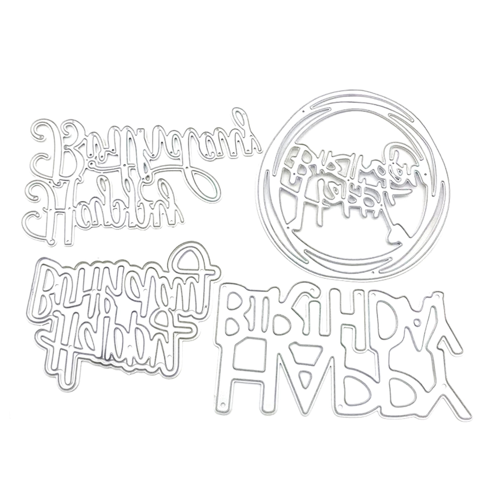 SIEYIO Happy Birthday Cutting Dies Metal Die Cuts Template for Kid ...