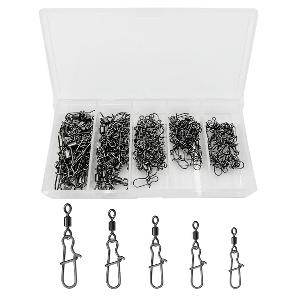 SIEYIO High Strength Fishing Swivels and Snap Swivels, Heavy Duty ...