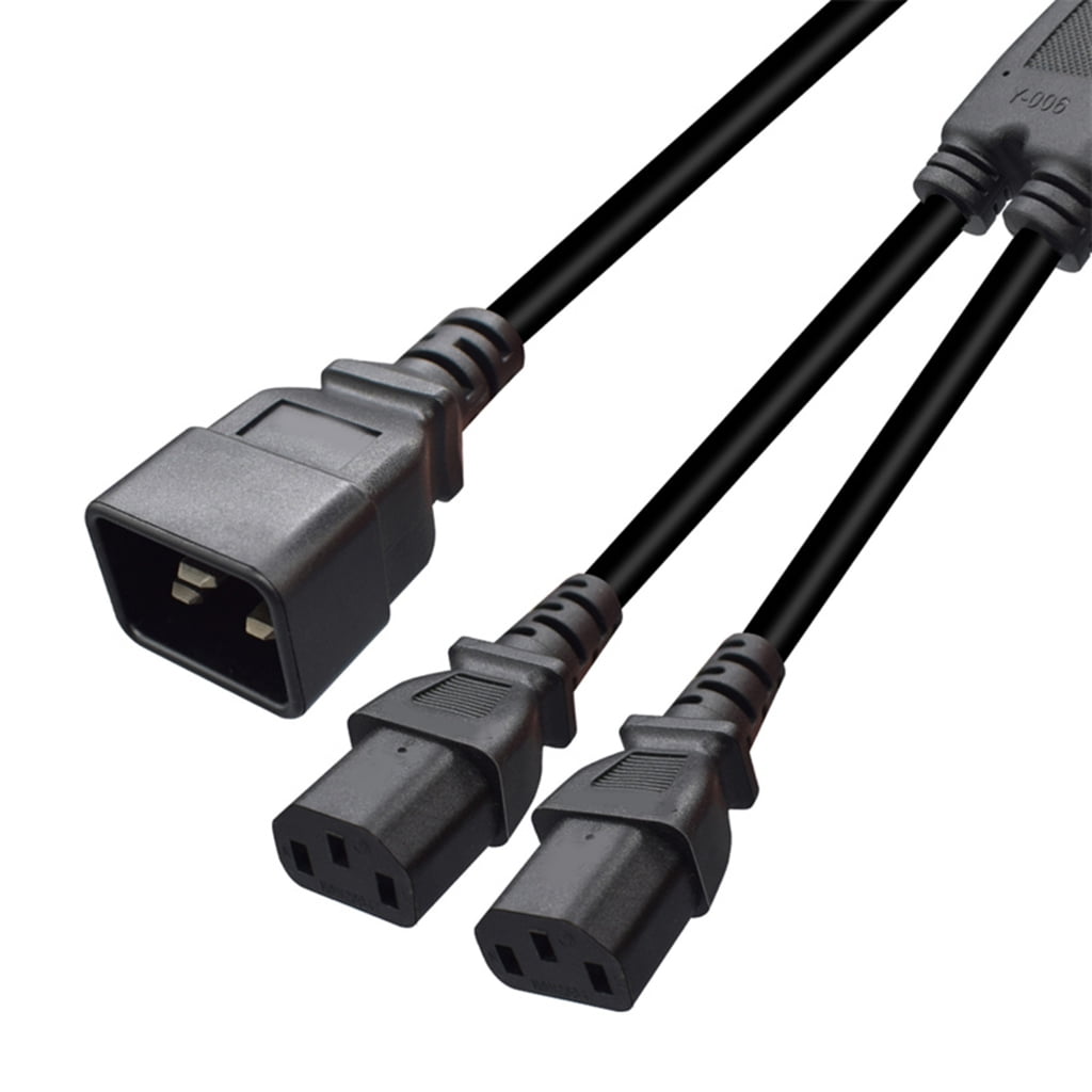 SIEYIO IEC320 C20 to IEC320 C13+C13 Power Adapter Cable, 3 Terminals ...