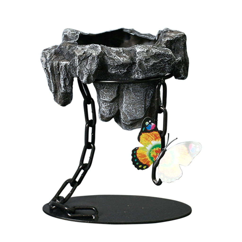 SIEYIO Iron Chain Suspended Flower Pot Decorative Flower Planter ...