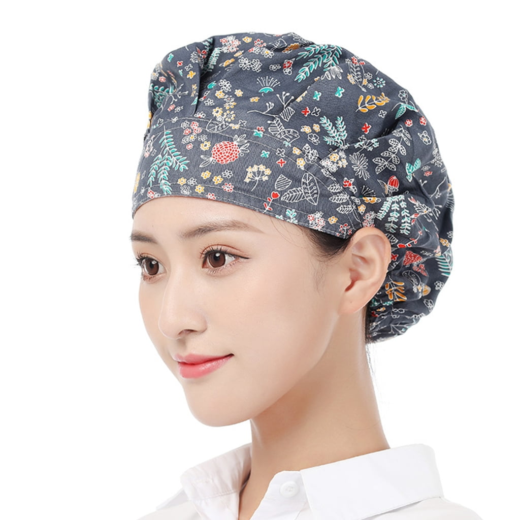 SIEYIO Kitchen Hat Elastic Baker Kitchen Cooking Chefs Cap Ensure Hair ...