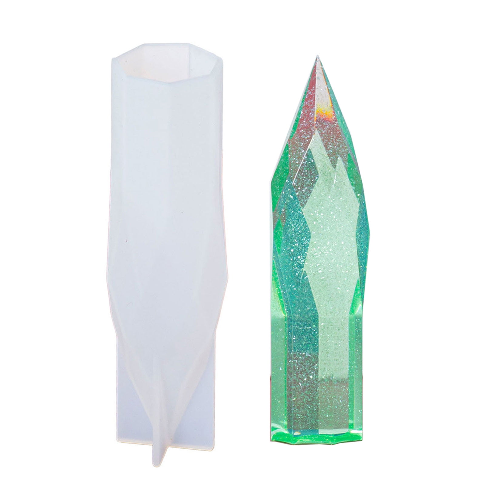 SIEYIO Large Crystal Tower Resin Mold 2 Sizes Crystal Point Silicone ...
