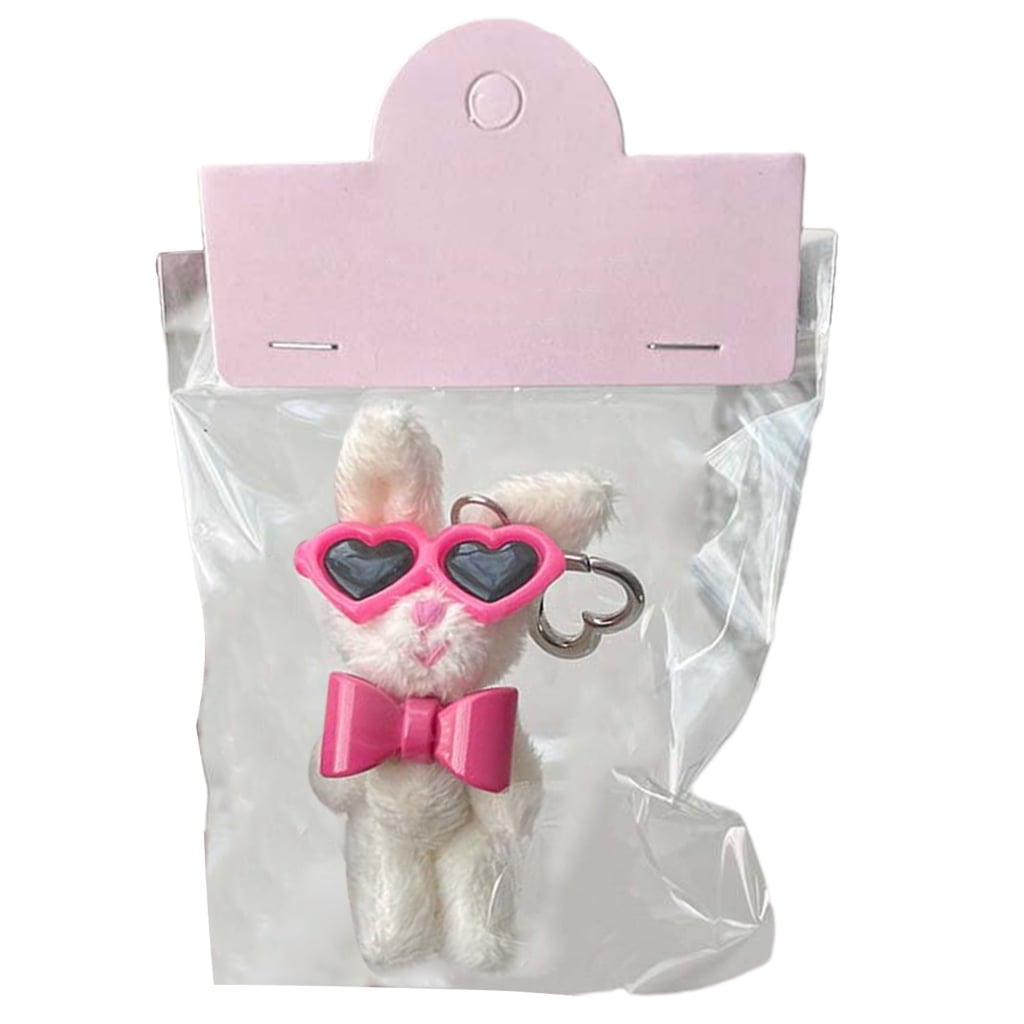 SIEYIO Lovely Bear/Rabbit Doll Keyring Plush Bag Charm Soft Cotton Toy ...
