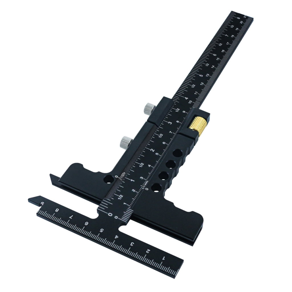 SIEYIO Marking Ruler Square T Type Woodworking Scriber Measuring Ruler ...