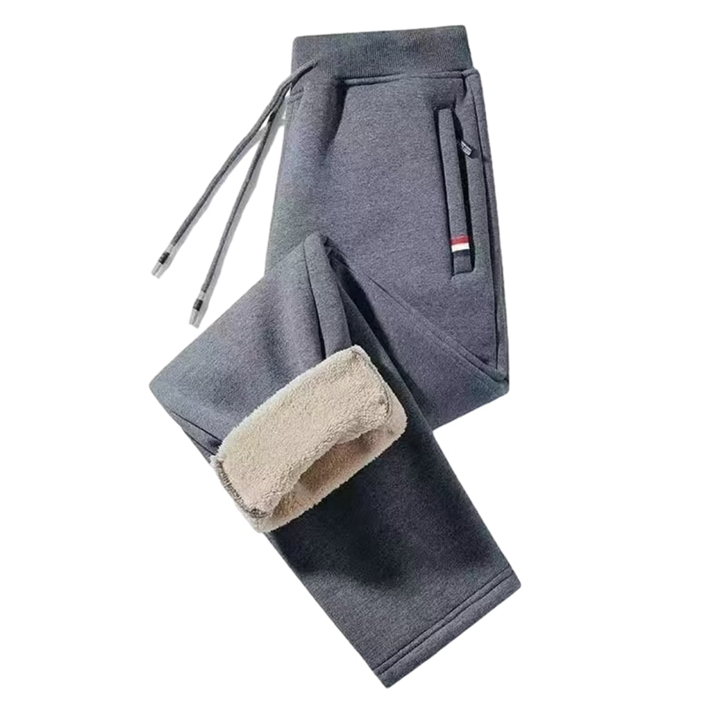 SIEYIO Men Sherpas Lined Athletic Sweatpants Winter Warm Track Pants Fleece Jogger Pant ...