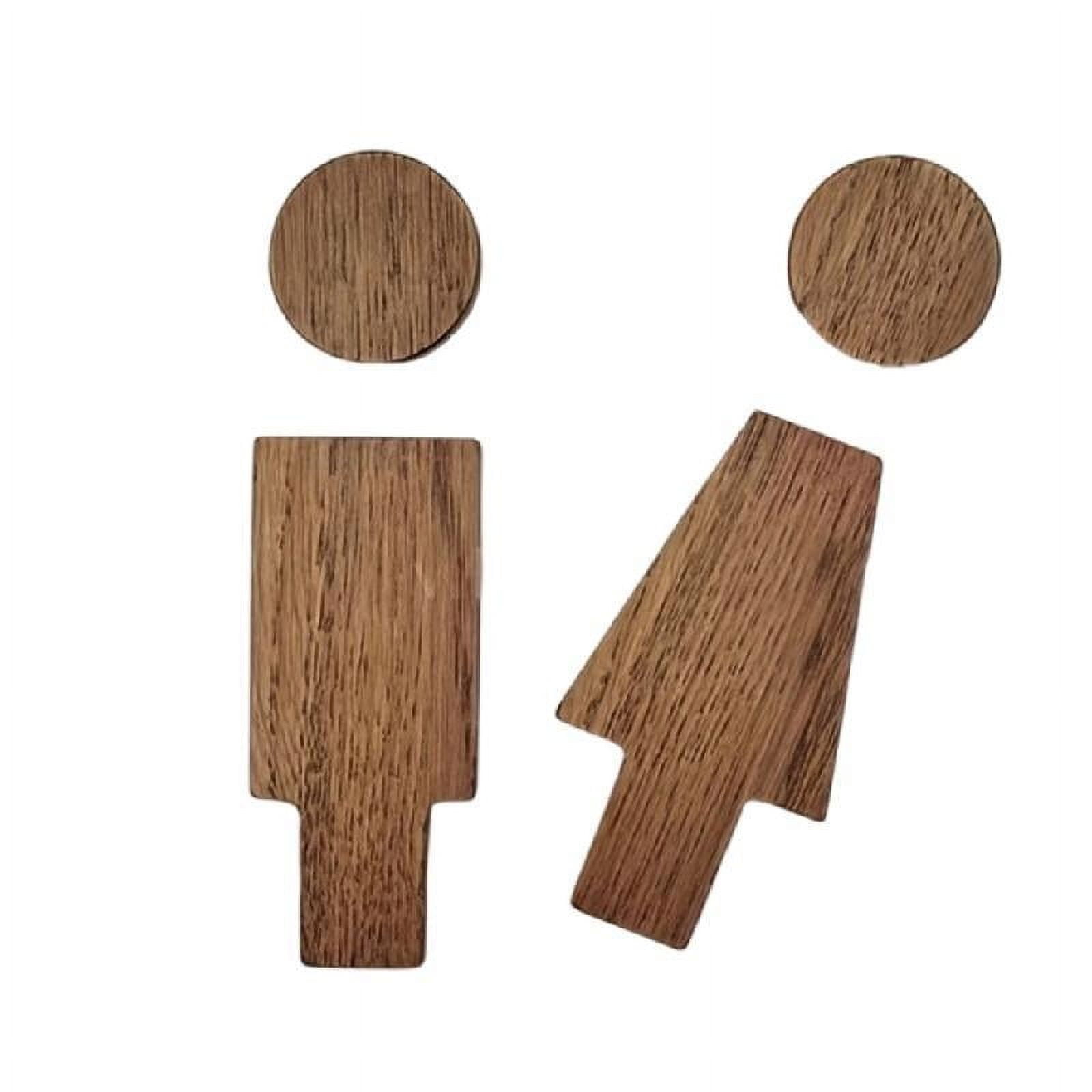 SIEYIO Men and Women Wood Toilet Sign Set for Home Office Restaurant ...