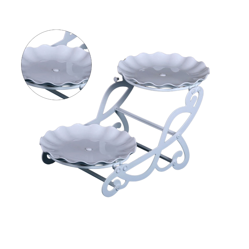 SIEYIO Metal Rod Fruit Plate Dessert Stand with Multiple Layers ...