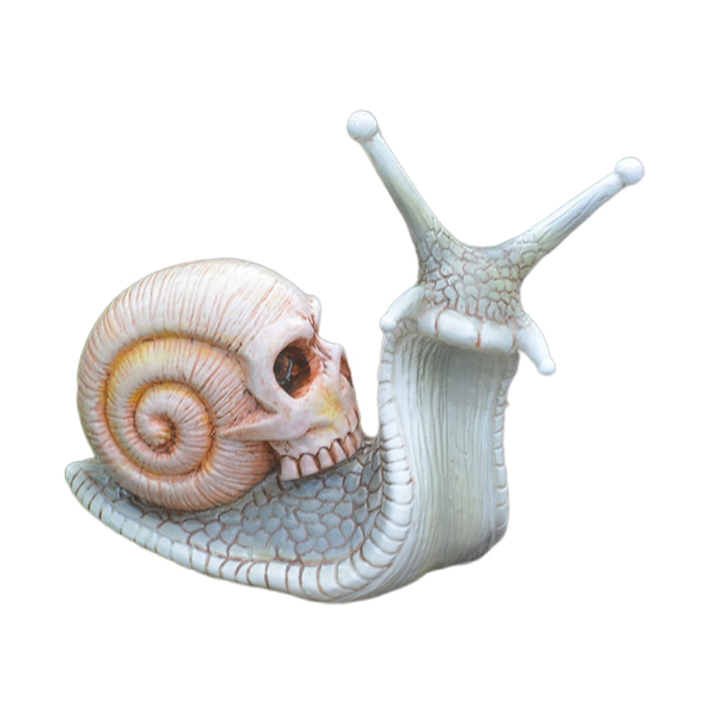 SIEYIO Mini Snail Skull Sculpture Patio Snail Figurine Crafts Home ...