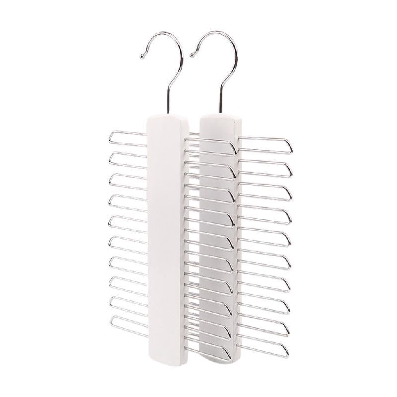 SIEYIO Multifunctional 20 Bar Wooden Tie Hanger for Closet Wardrobe ...