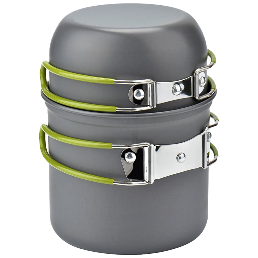 SIEYIO Outdoor Picnics Camping Pots with Folding Handle Nonstick ...