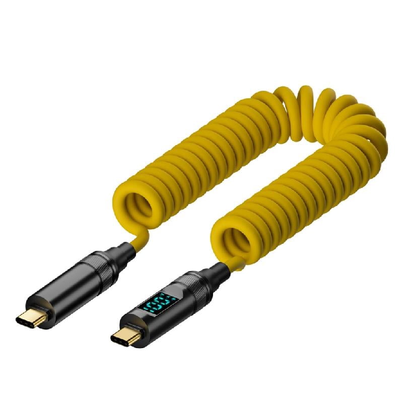 SIEYIO PVC 100W Type C Spring Wire 1.8M Supports and 8K Video 20Gbps ...