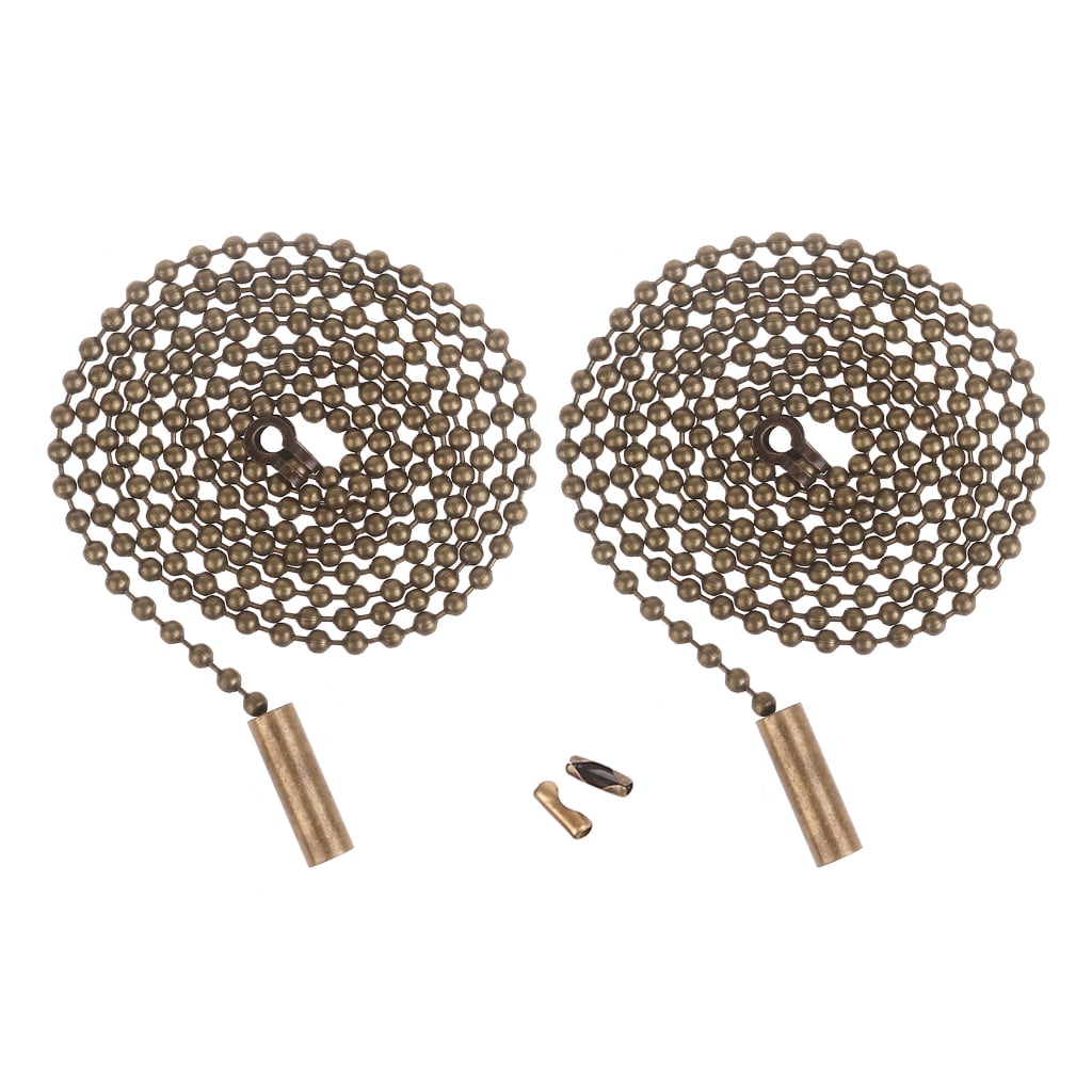 SIEYIO Pack of 2 Ceiling Fan Light Fixture Pull Chain Extensions Metal ...