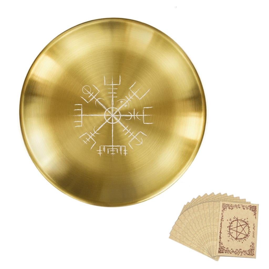 SIEYIO Pagans Ritual Tray Altar Plate Zincs Alloys Candle Holder Tray ...