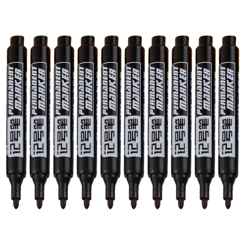 SIEYIO Permanent Marker Medium Point Black/Red/Blue Office Stationery ...