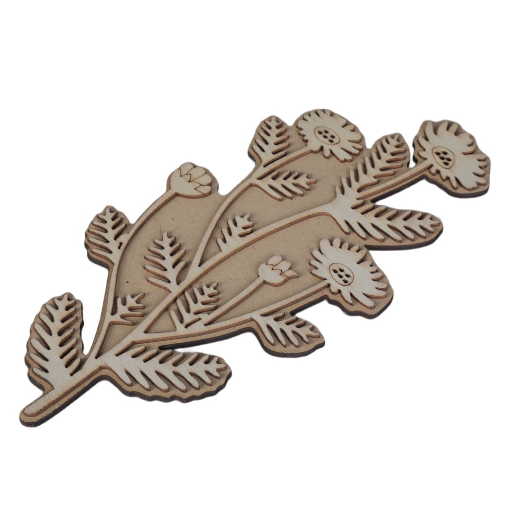 SIEYIO Plant Decorative Stamp Wood Stamp Flower Stamp Craft Stamp for ...