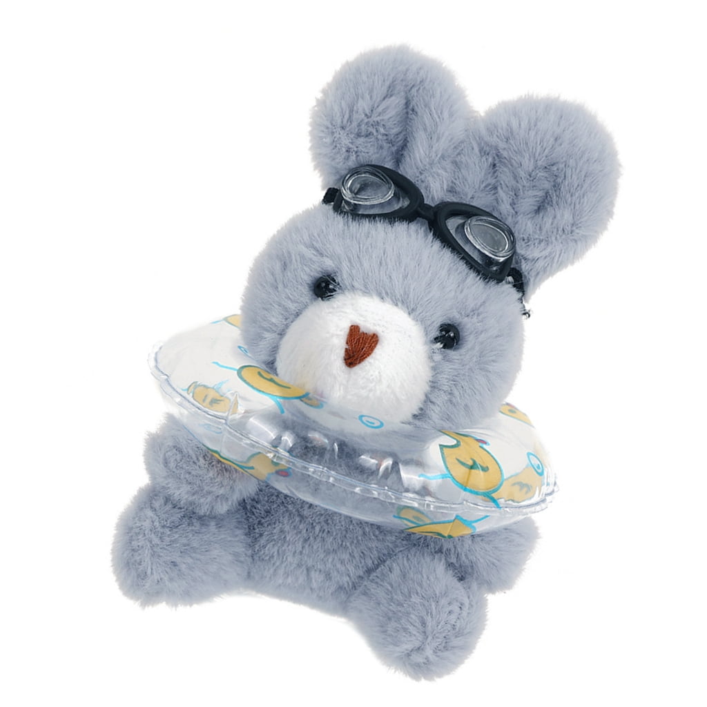 SIEYIO Plush Bunnys Keychain with Swim Ring Soft Toy Key Chain Pendant ...