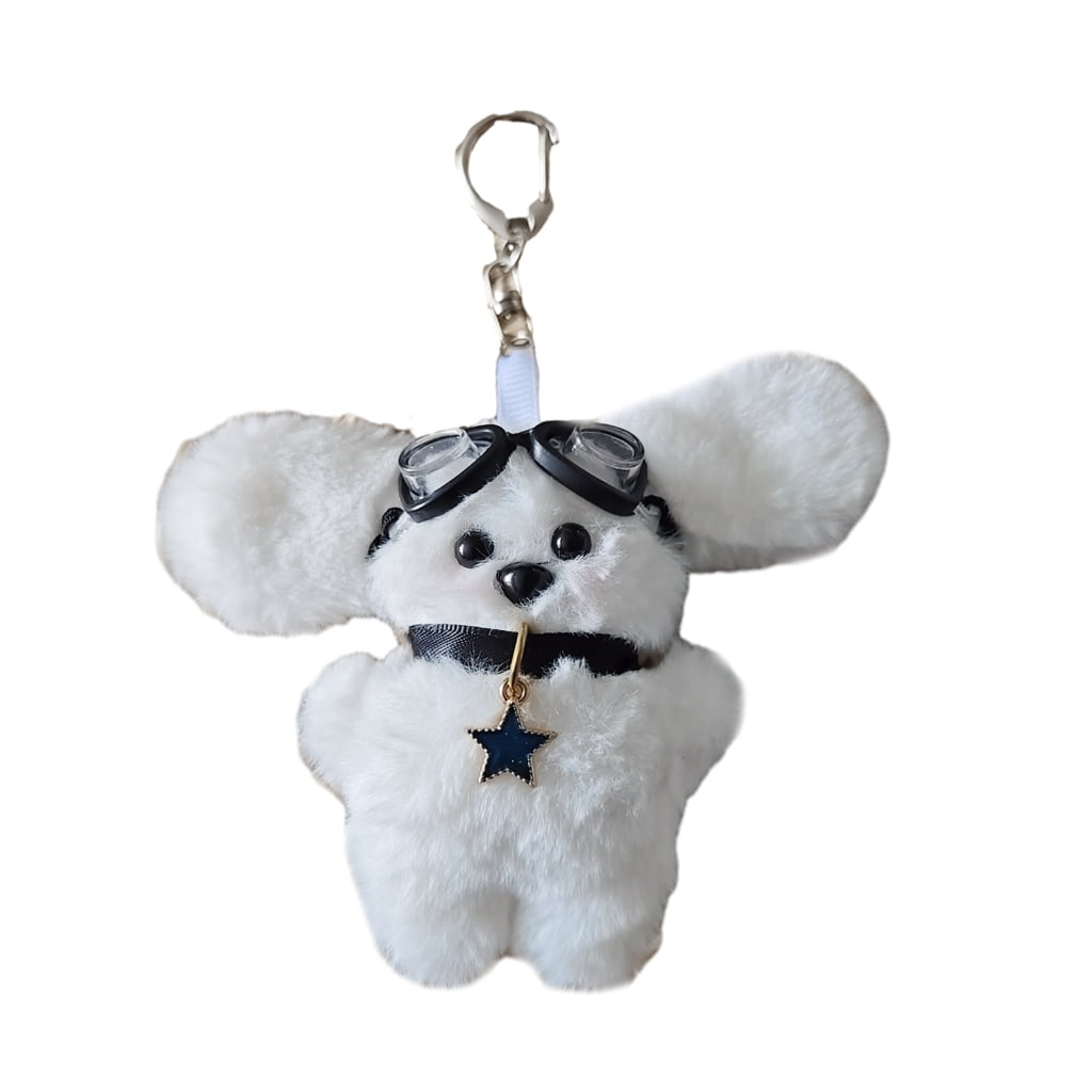 SIEYIO Plush Stuffed Pilot Rabbit Toy Pendant Keychain for Valentines ...