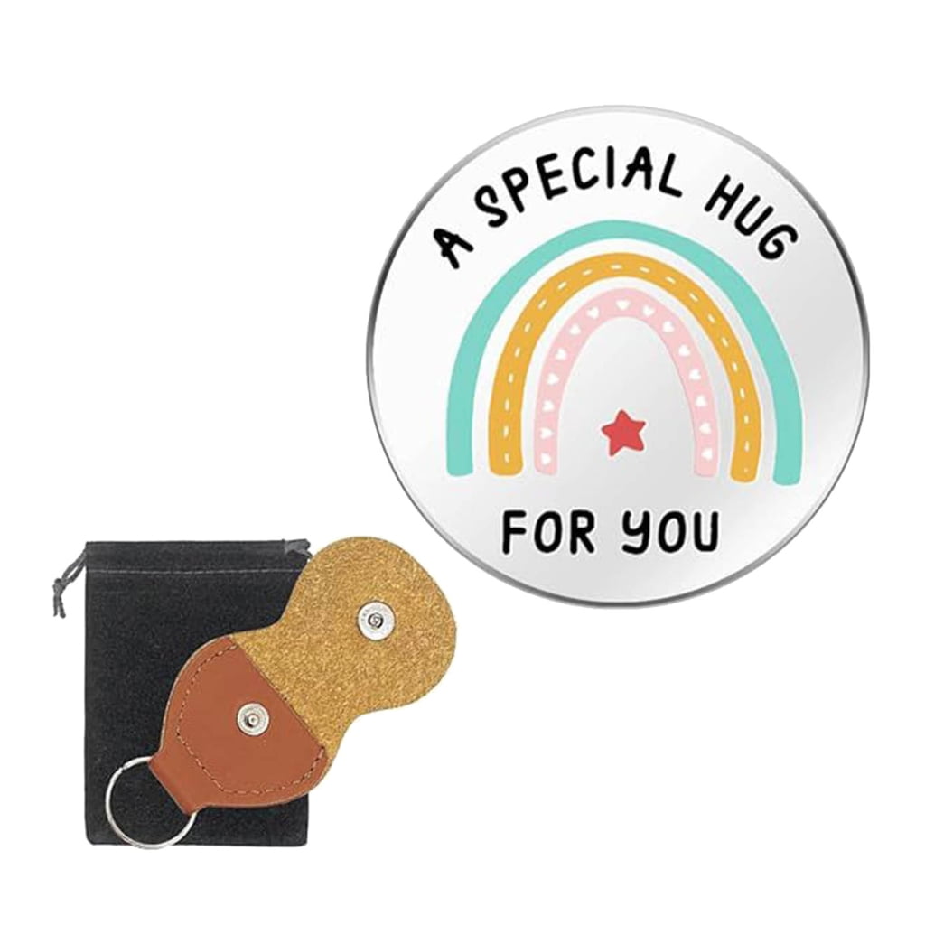 SIEYIO Pocket Hug Tokens Coin Stainless Steel Keychain Pocket with ...