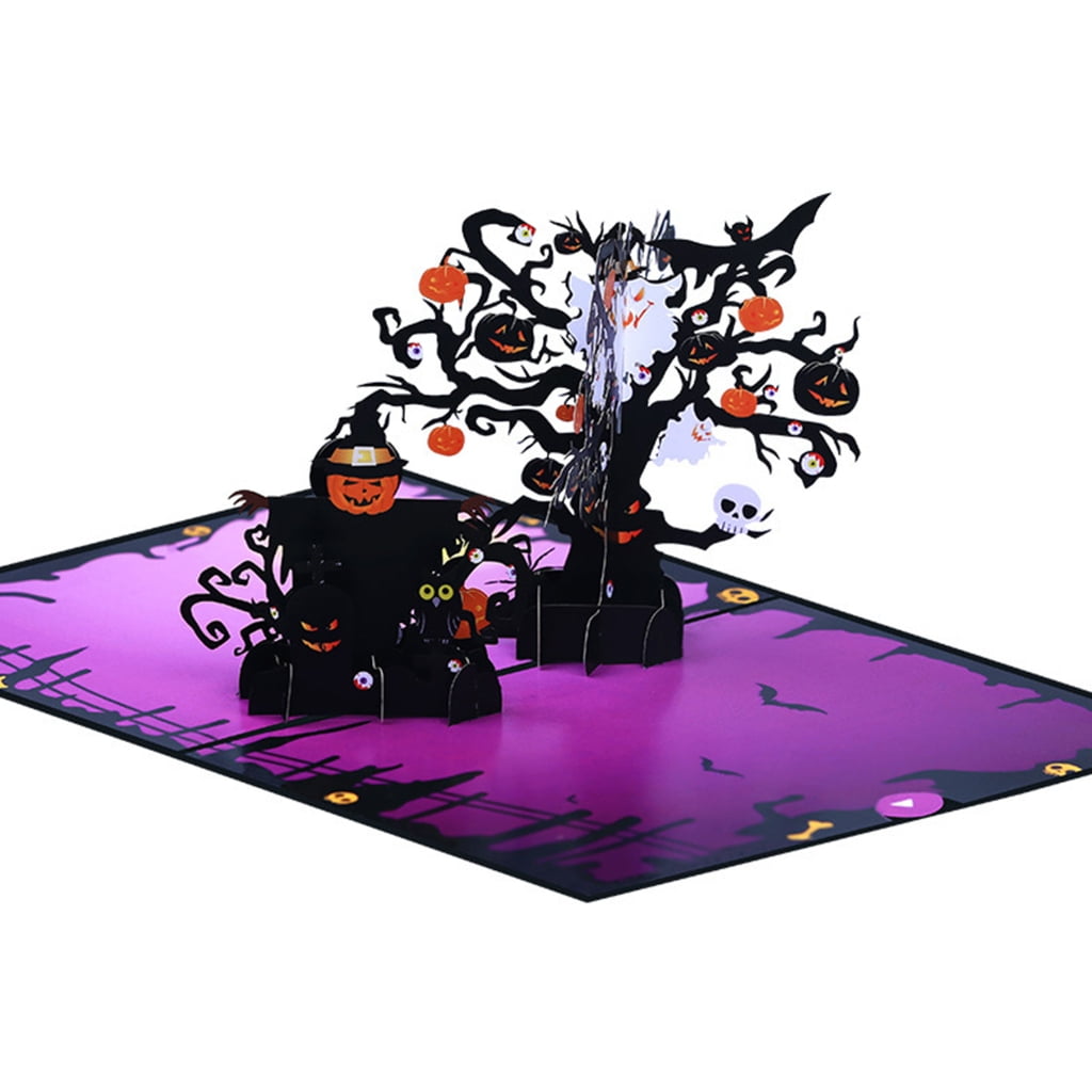 SIEYIO Popip Greeting Card Scarecrows Pumpkins 3D Eerie Party ...