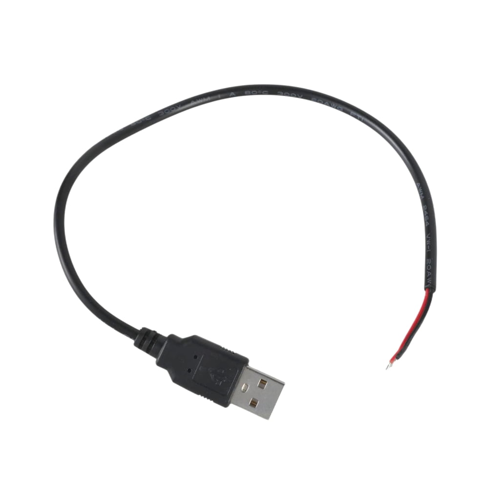 SIEYIO Portable USB Male Plug to 2pin Pigtail Extension Cable Cord ...