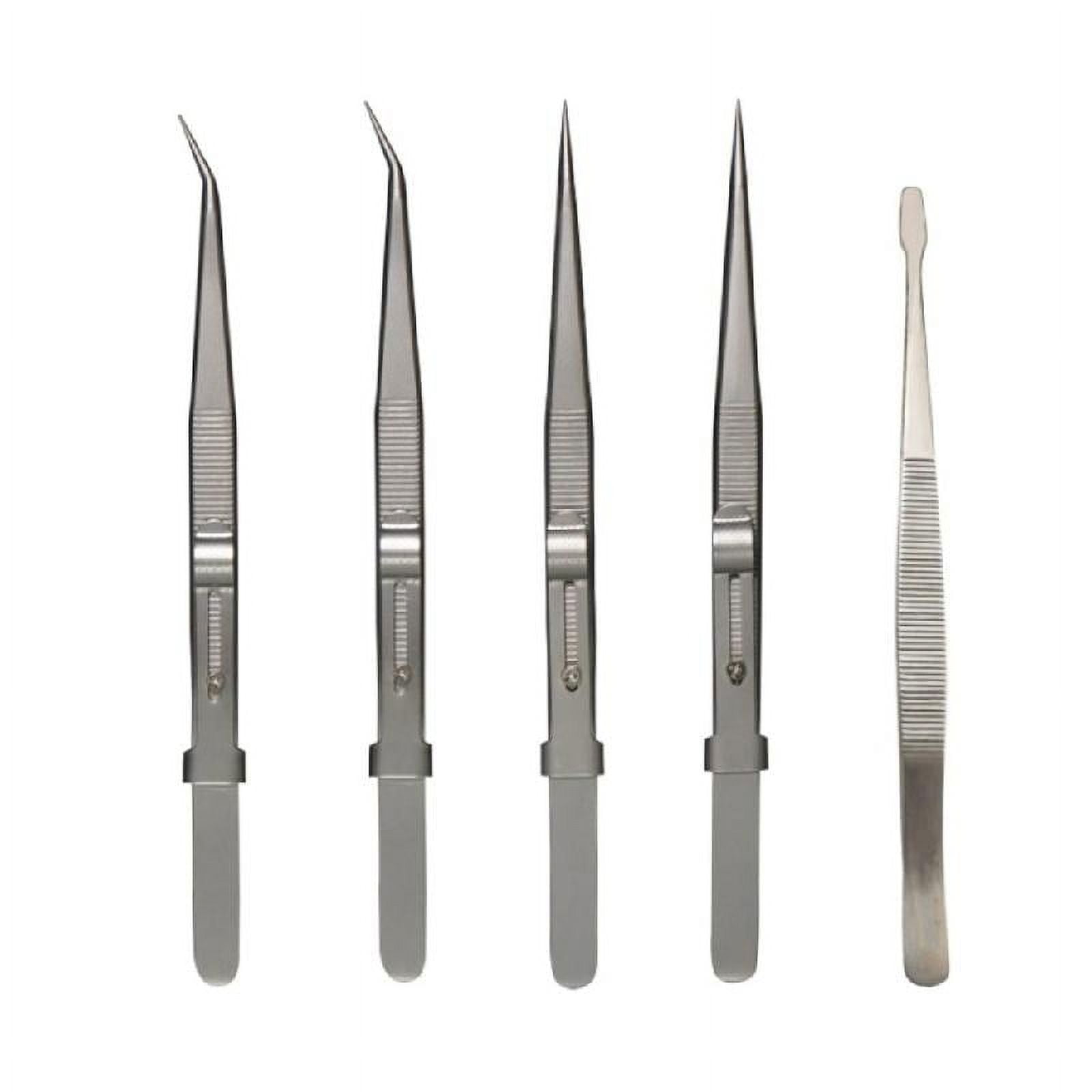 SIEYIO Professional Precisions Tweezers 5pcs Tweezers Set for ...