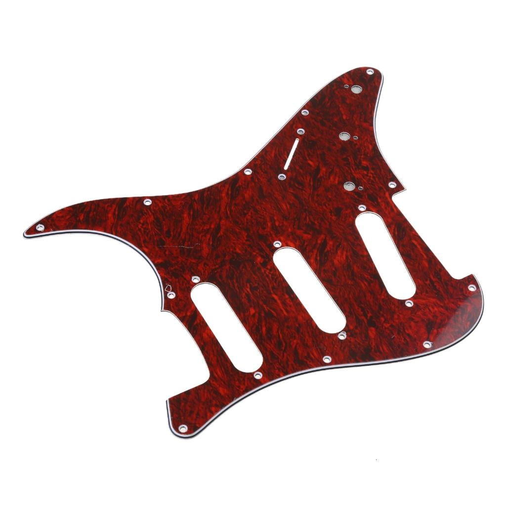 SIEYIO Red Tortoise for Shell Pickguard 3 Ply Scratch Plates For Bass ...