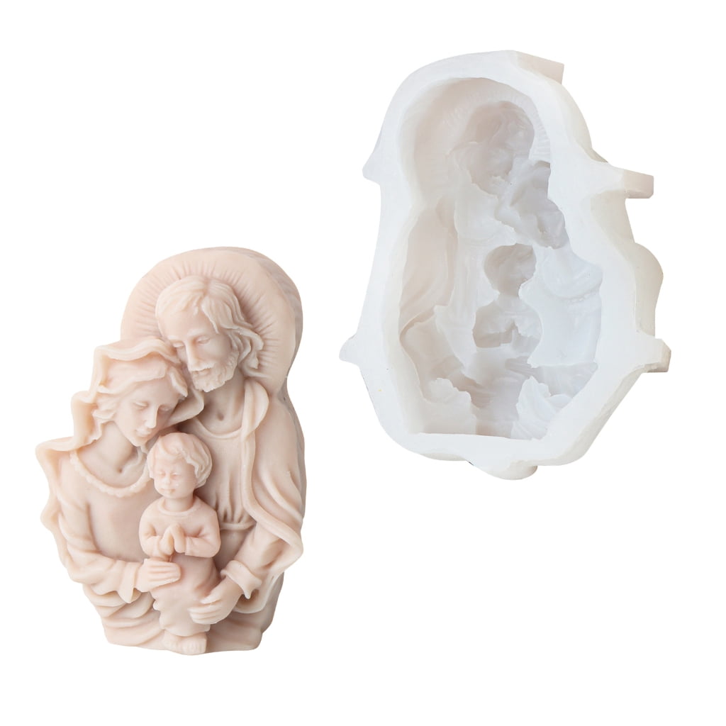 SIEYIO Religious Statue Silicone Candle Molds for Epoxy Resin,Candle ...