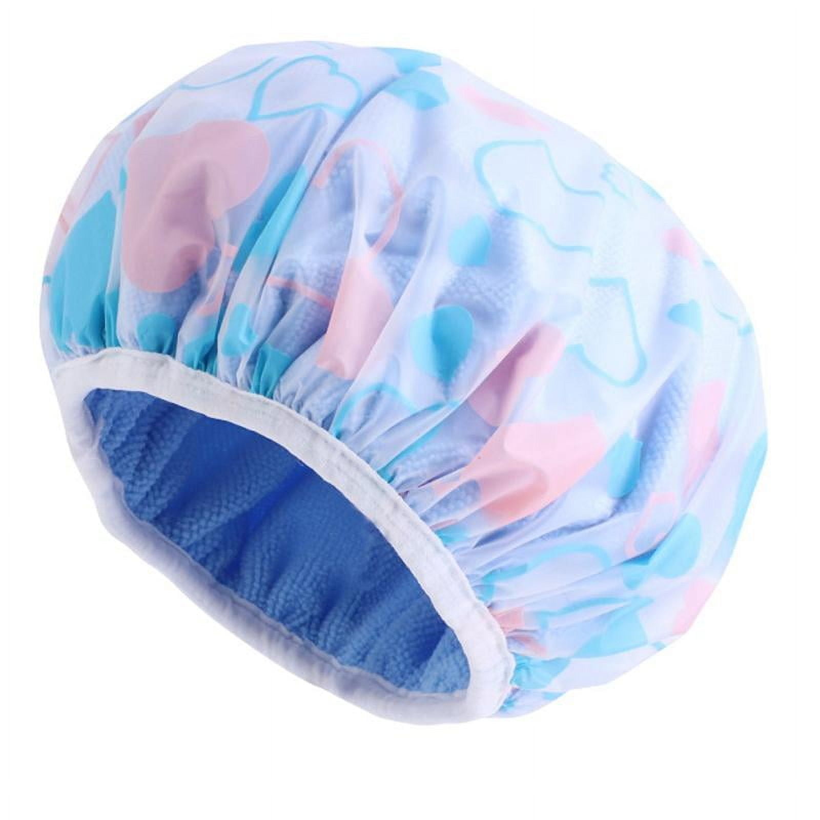 SIEYIO Reusable Shower Cap, Floral Pattern, Waterproof, Polyester EVA ...