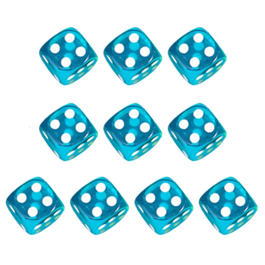 SIEYIO Rounds Corner 16mm Dices Cubes Number Dots Acrylic 6 Sided ...