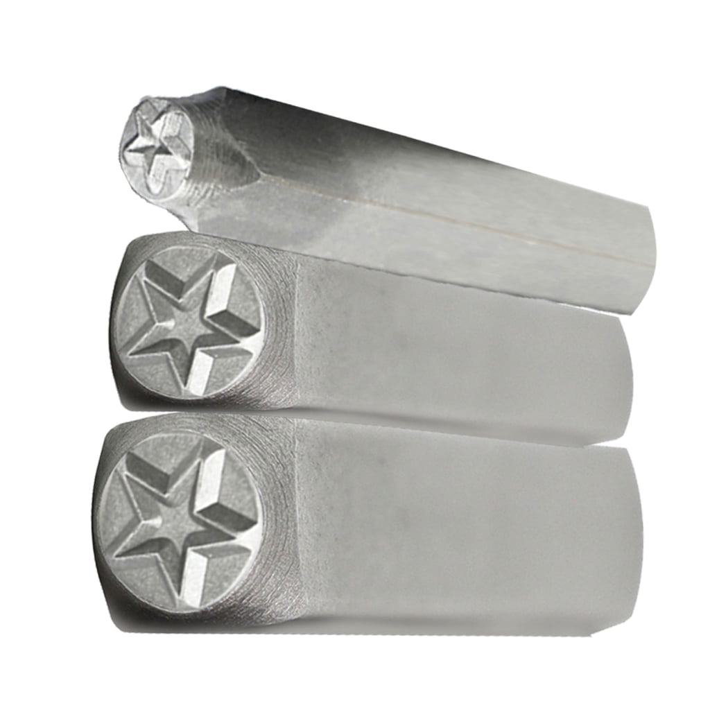 SIEYIO Set Of 3 Star Shaped Stamp for Metal and Wood Embossing Carbon ...