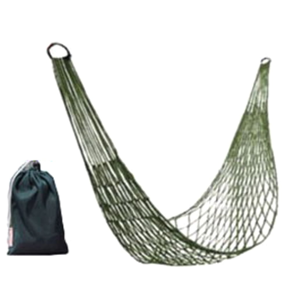 SIEYIO Single Person Mesh Hammock Thick Nylon Rope Camping Hammock ...