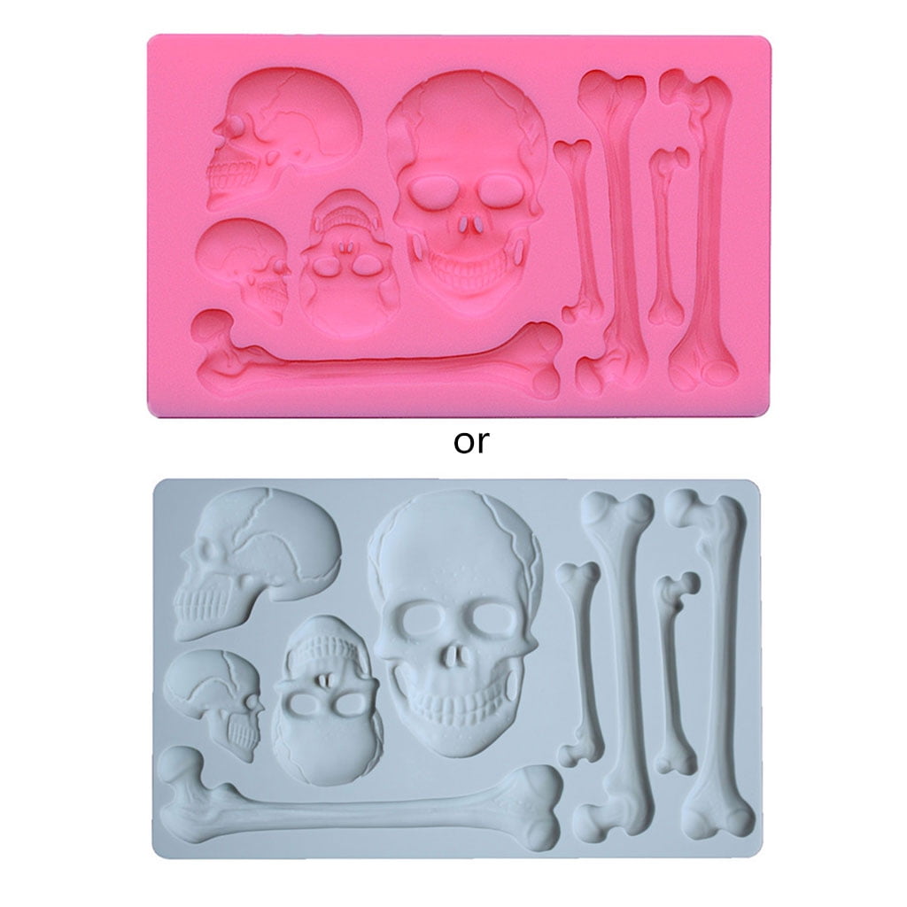 SIEYIO Skull for Head Bone Epoxy Resin Mold Halloween Decorations ...