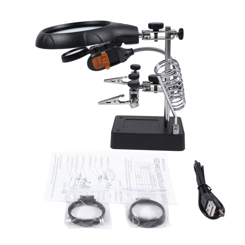 SIEYIO Soldering Helping Hands Magnifier Station with AlligatorClip for ...