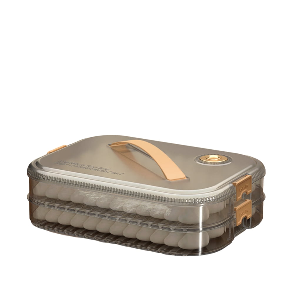 SIEYIO Stackable Dumpling Storage Box with Lid Food Preservation ...