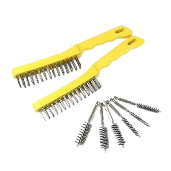 SIEYIO Stainless Steel Cleaning Brushes Ergonomic Handles, 10Inch ...